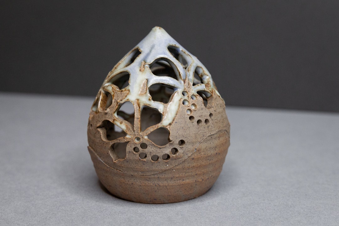 Studio Pottery Ceramic Jar, Candle Tea Light Holder, Decorative Art ...