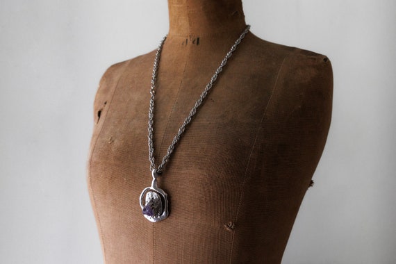 Vintage J Hull Modernist Pendant Necklace on Chain, 6… - Gem