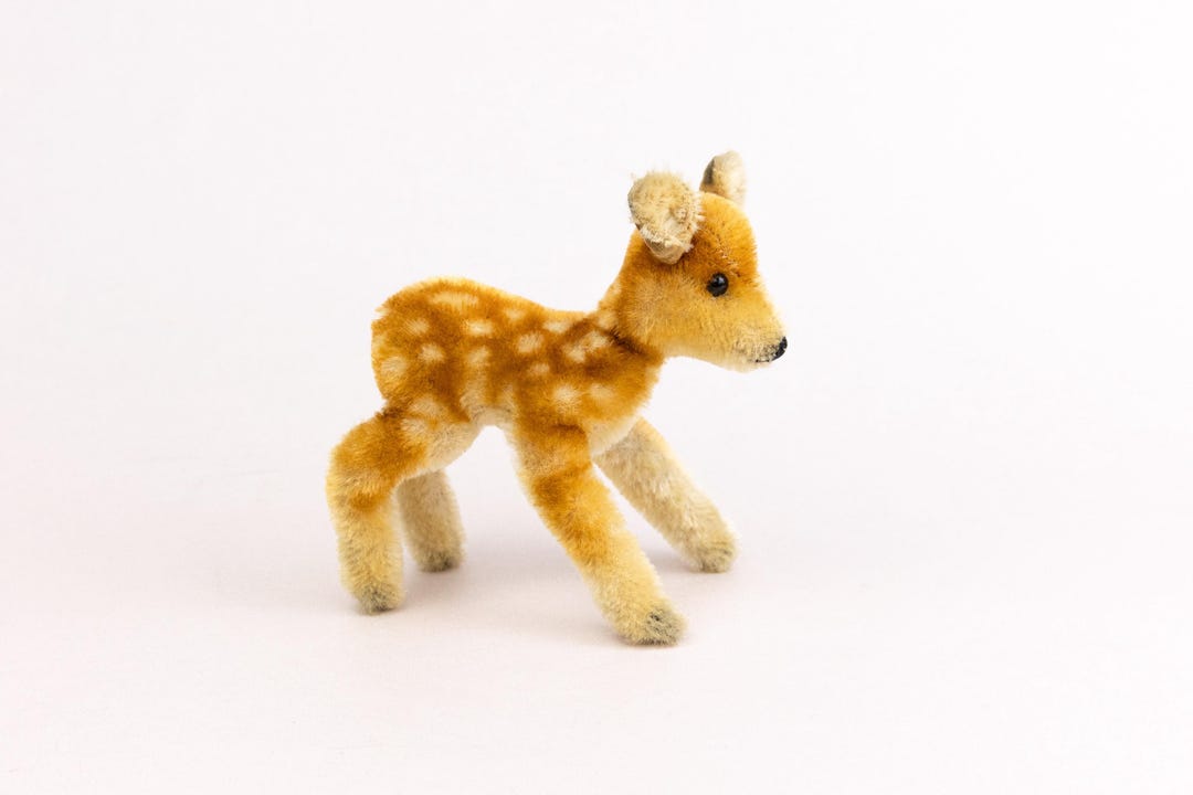 Small Vintage Steiff Mohair Toy Deer, Plush Roe Deer - Etsy