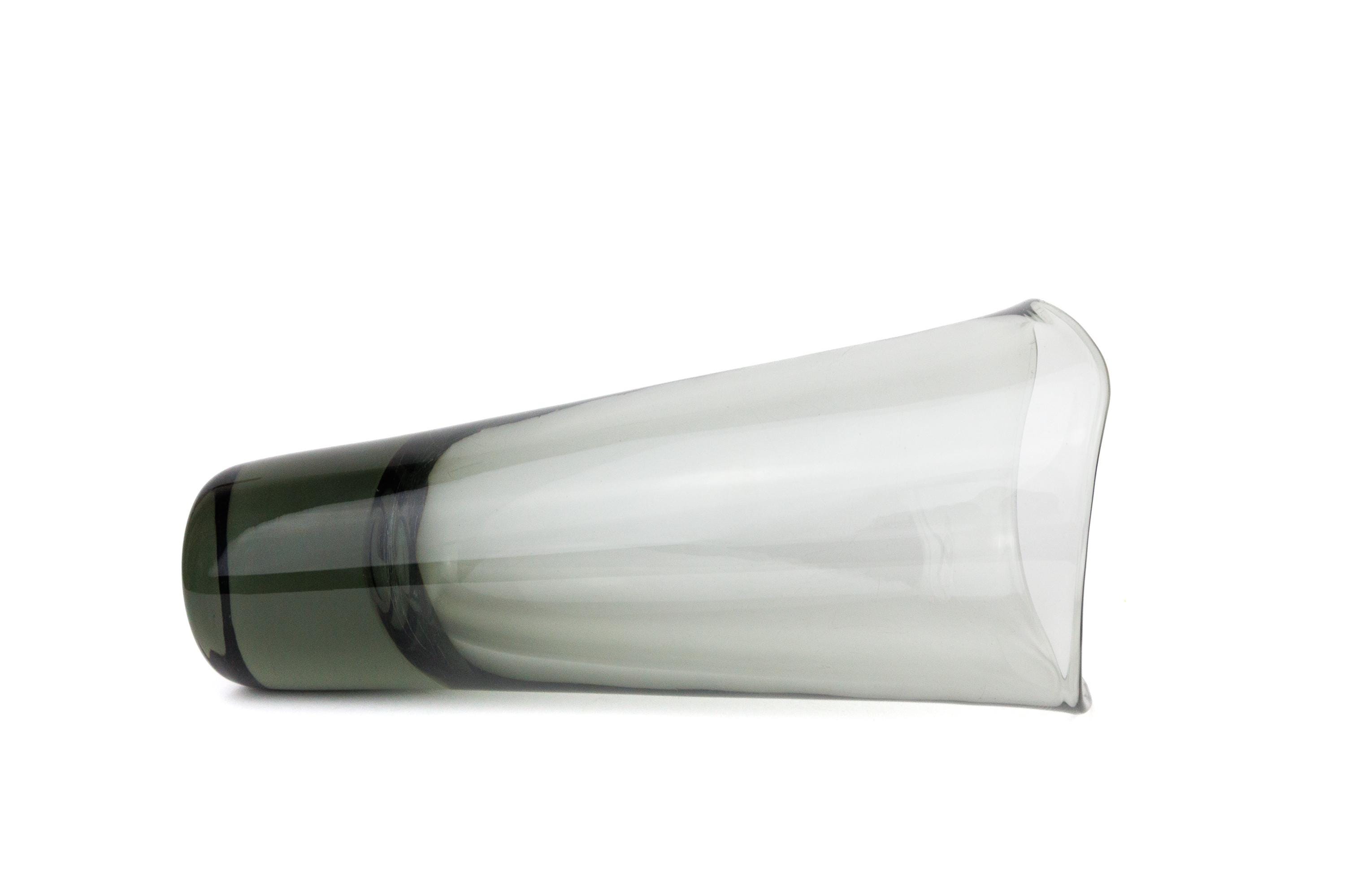 Vintage Tall Glass Vase, by per Lutken for Holmegaard, Signed, Mid ...