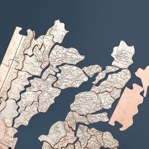 Antique W Peacock's A Dissected Map of Scotland Puzzle, Original Wooden ...