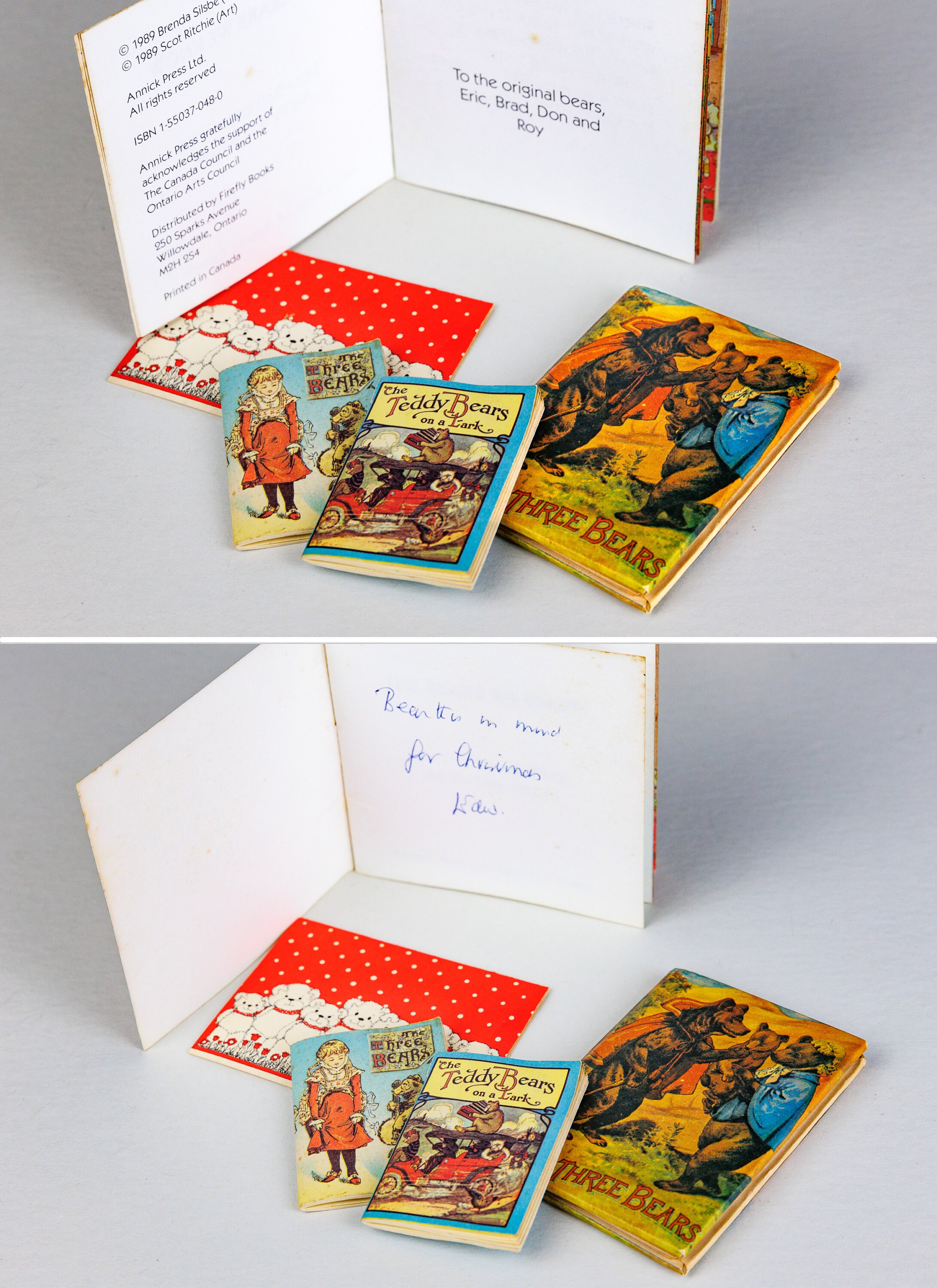 Retro Collection of Miniature Storybooks Featuring Teddy Bears, the ...
