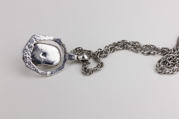 Vintage J Hull Modernist Pendant Necklace on Chain, 6… - Gem