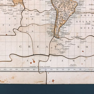 Antique W Peacock's Superior Dissected Maps of the World Puzzle ...