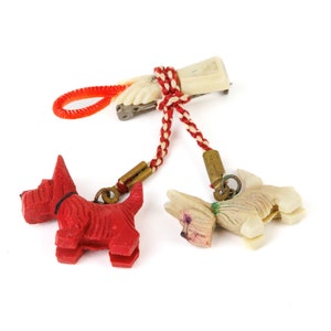 Early Plastic Vintage Art Deco Celluloid Scotty Dog Brooch, Gloved Hand ...