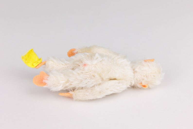 Rare Steiff Miniature White Jocko Monkey With Button and Worn Flag ...