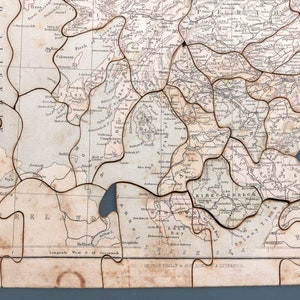 Antique W Peacock's A Dissected Map of Scotland Puzzle, Original Wooden ...