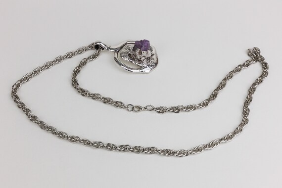Vintage J Hull Modernist Pendant Necklace on Chain, 6… - Gem