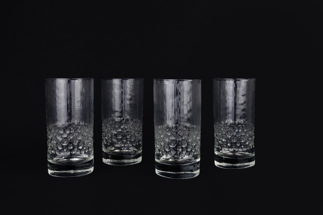 Vintage Set of 4 Durobor 'alaska' Tumbler Drinking Glasses Belgian ...