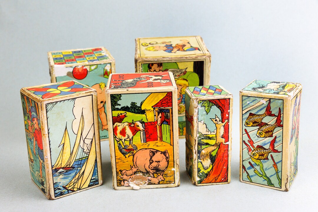 Vintage Chad Valley Colourful Lithograph Vintage Cardboard Toy Picture ...