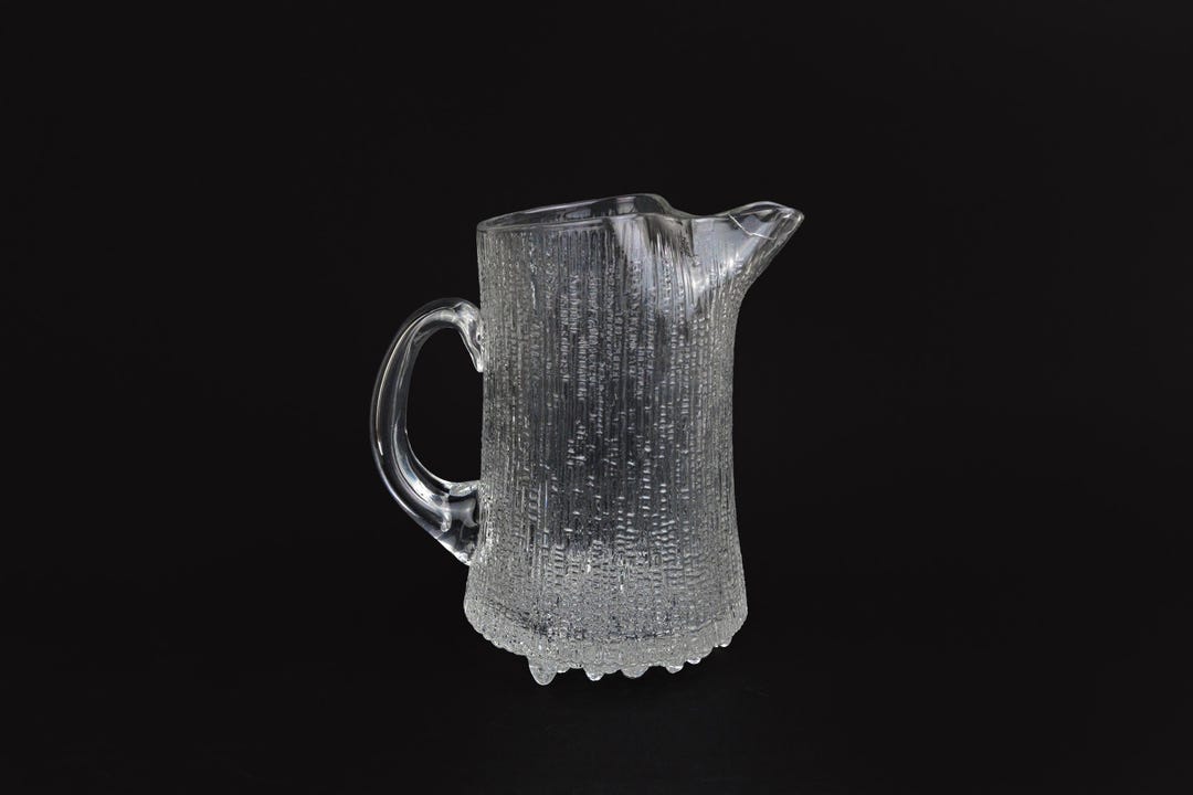 Vintage Iittala Ultima Thule Glass Pitcher Jug Tapio Wirkkala Made in ...