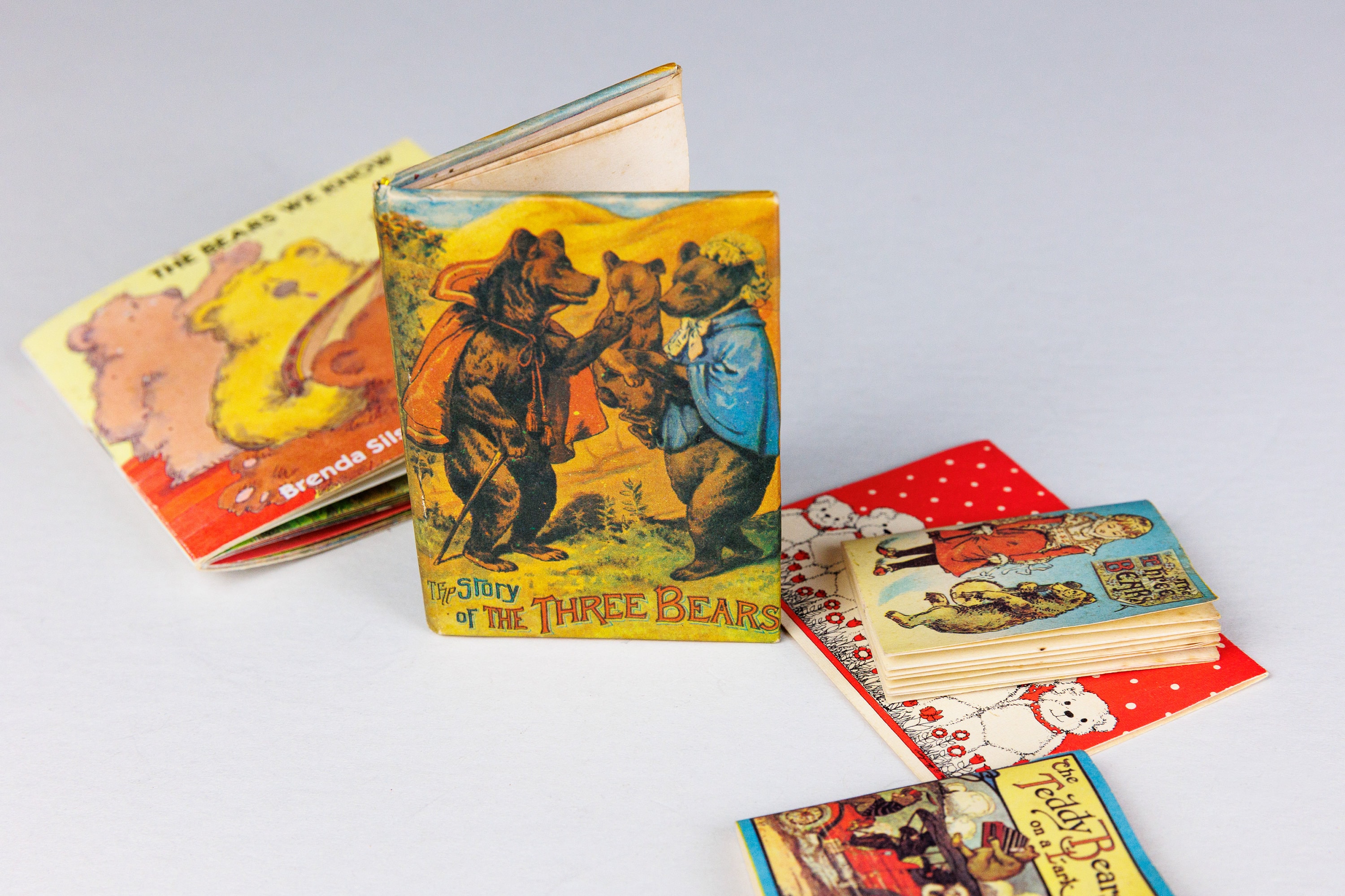 Retro Collection of Miniature Storybooks Featuring Teddy Bears, the ...