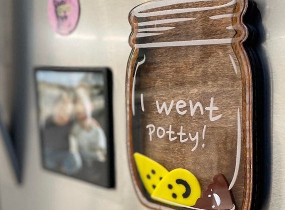 Potty Training Reward Jar Laser File, SVG, Token System, Poop and Pee ...