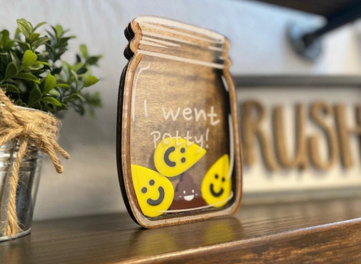 Potty Training Reward Jar Laser File SVG Token System Poop - Etsy Ireland