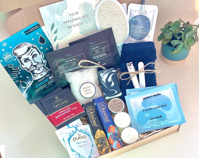 MEN'S Luxury Pamper Gift Box | Grooming Gift Set | Relaxation Gift for ...