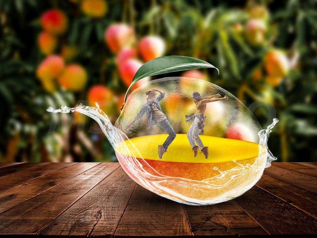 Surrealistic Fruit Mango Photo Manipulation Transparency - Etsy