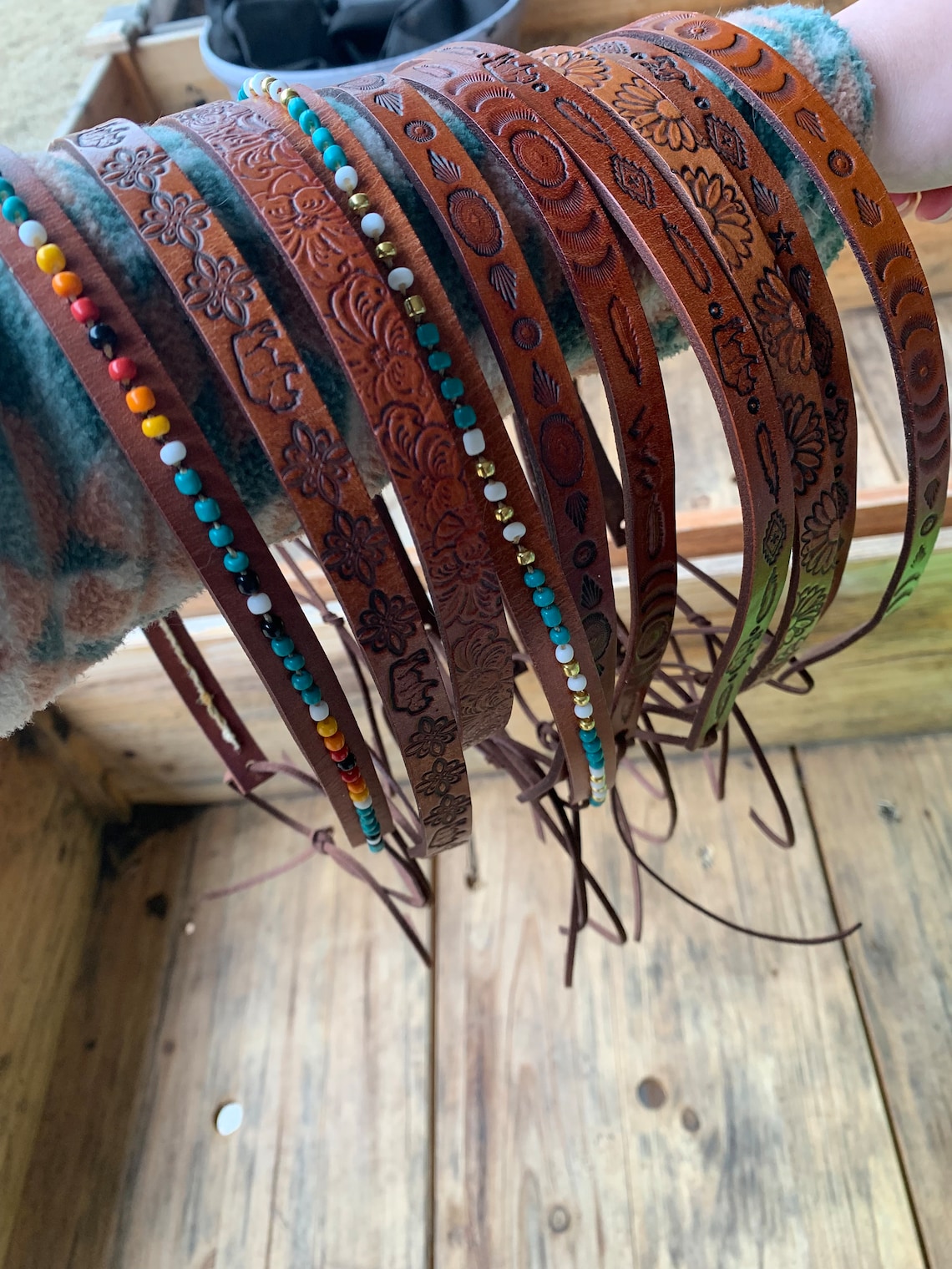 Buffalo Gal Hat Band, Leather Hat Band, Leather Cowboy Hat Band ...