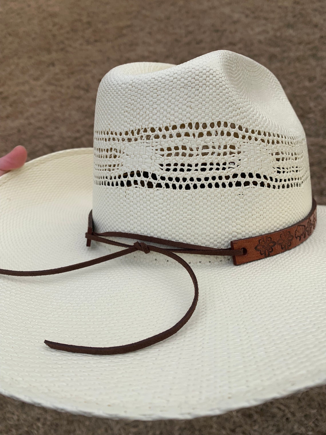 Buffalo Gal Hat Band, Leather Hat Band, Leather Cowboy Hat Band ...