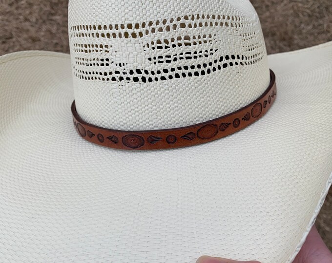 Outlaw Hat Band, Leather Hat Band, Leather Cowboy Hat Band, Handmade ...