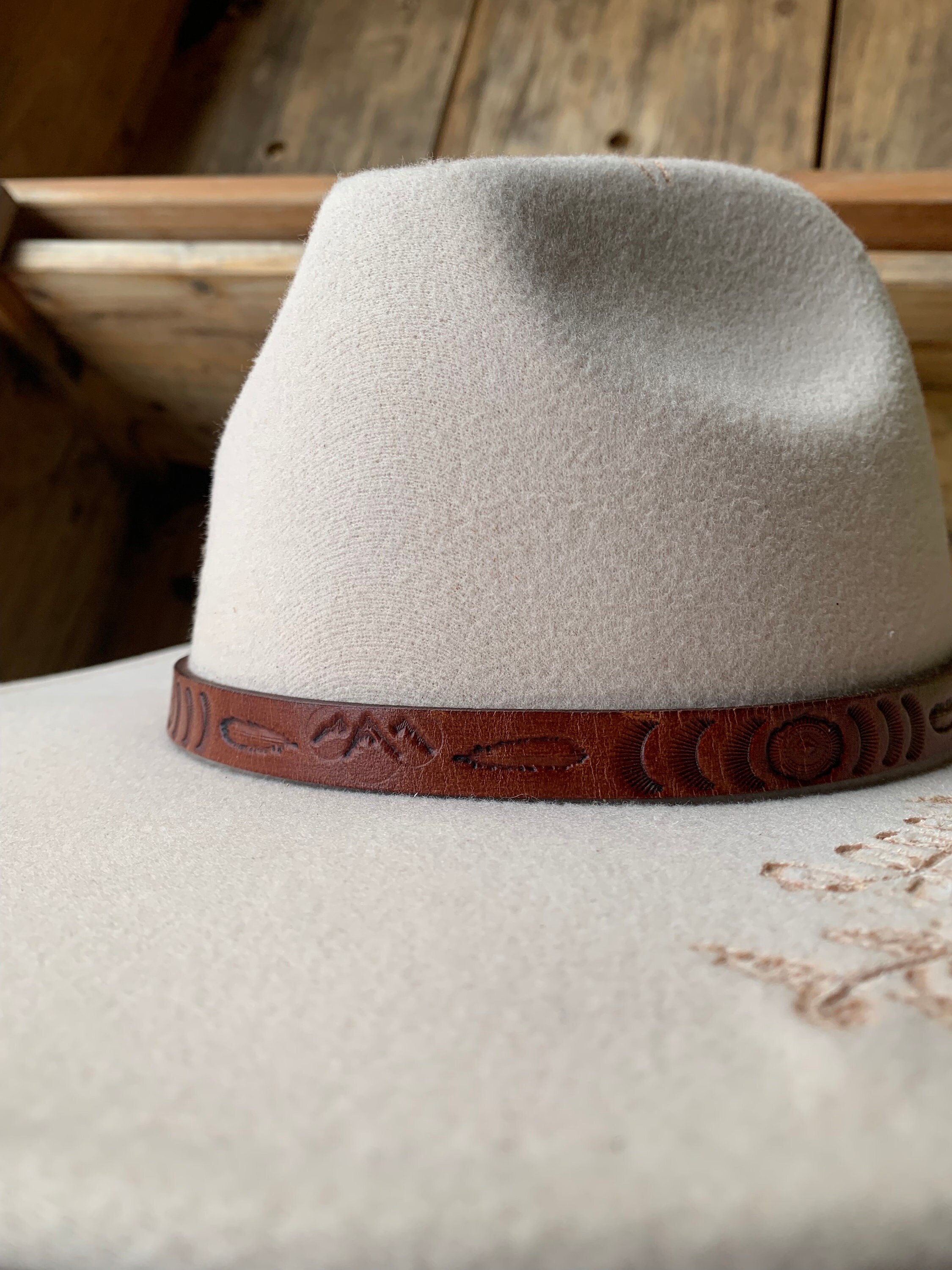 Mountaneer Hat Band, Leather Hat Band, Leather Cowboy Hat Band ...