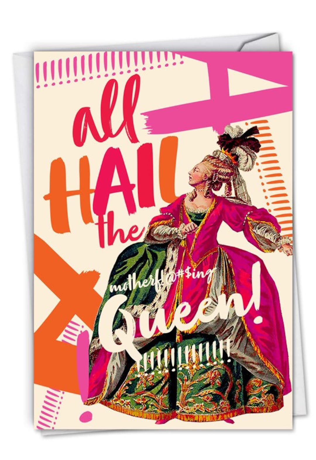 All Hail the Queengreeting Cardadult Greeting Cardsfunny Greeting ...
