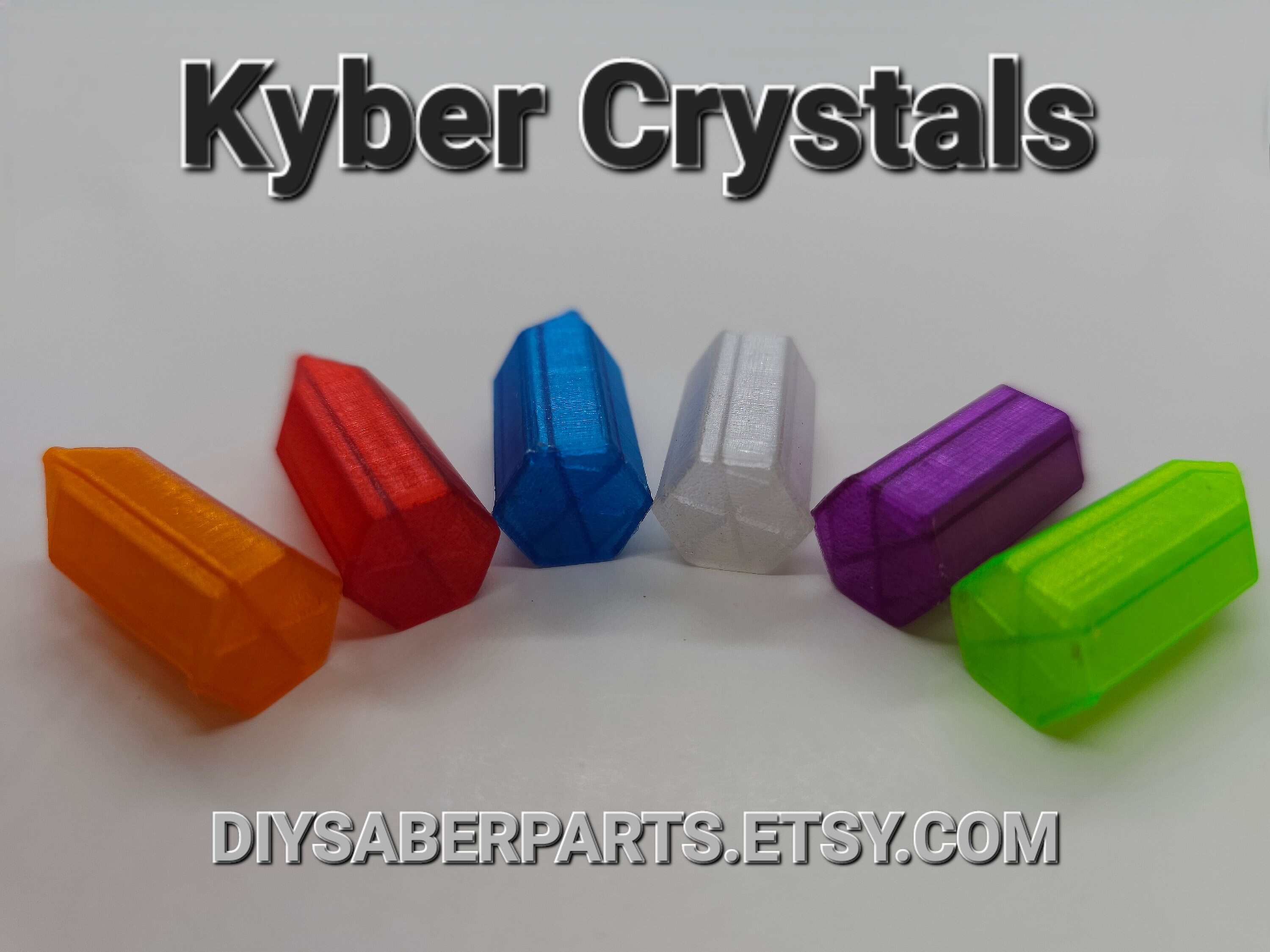 Kyber Crystal, 3D Printed Kyber Crystal, Lightsaber Crystal, Jewelry ...