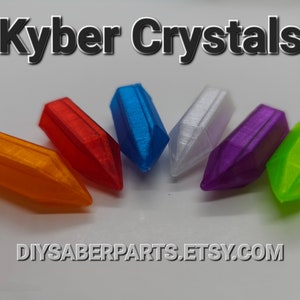 Kyber Crystal, 3D Printed Kyber Crystal, Lightsaber Crystal, Jewelry ...