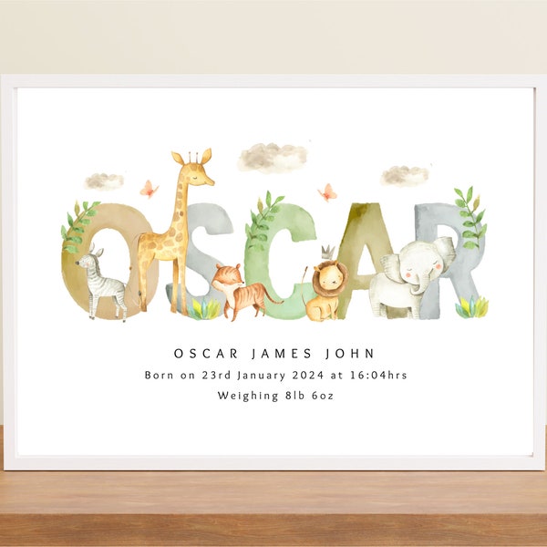 Baby Name Print - Etsy UK