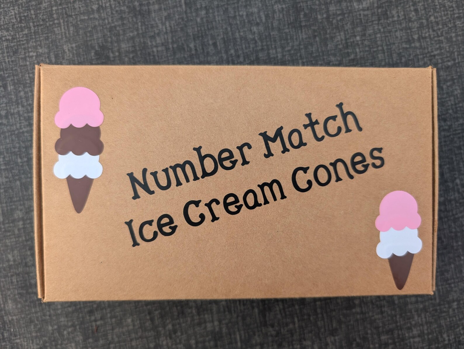 Number Match (subitising) Ice Cream Cones. Felt, Handmade - Etsy UK