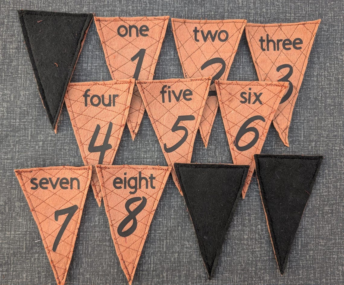 Number Match (subitising) Ice Cream Cones. Felt, Handmade - Etsy UK