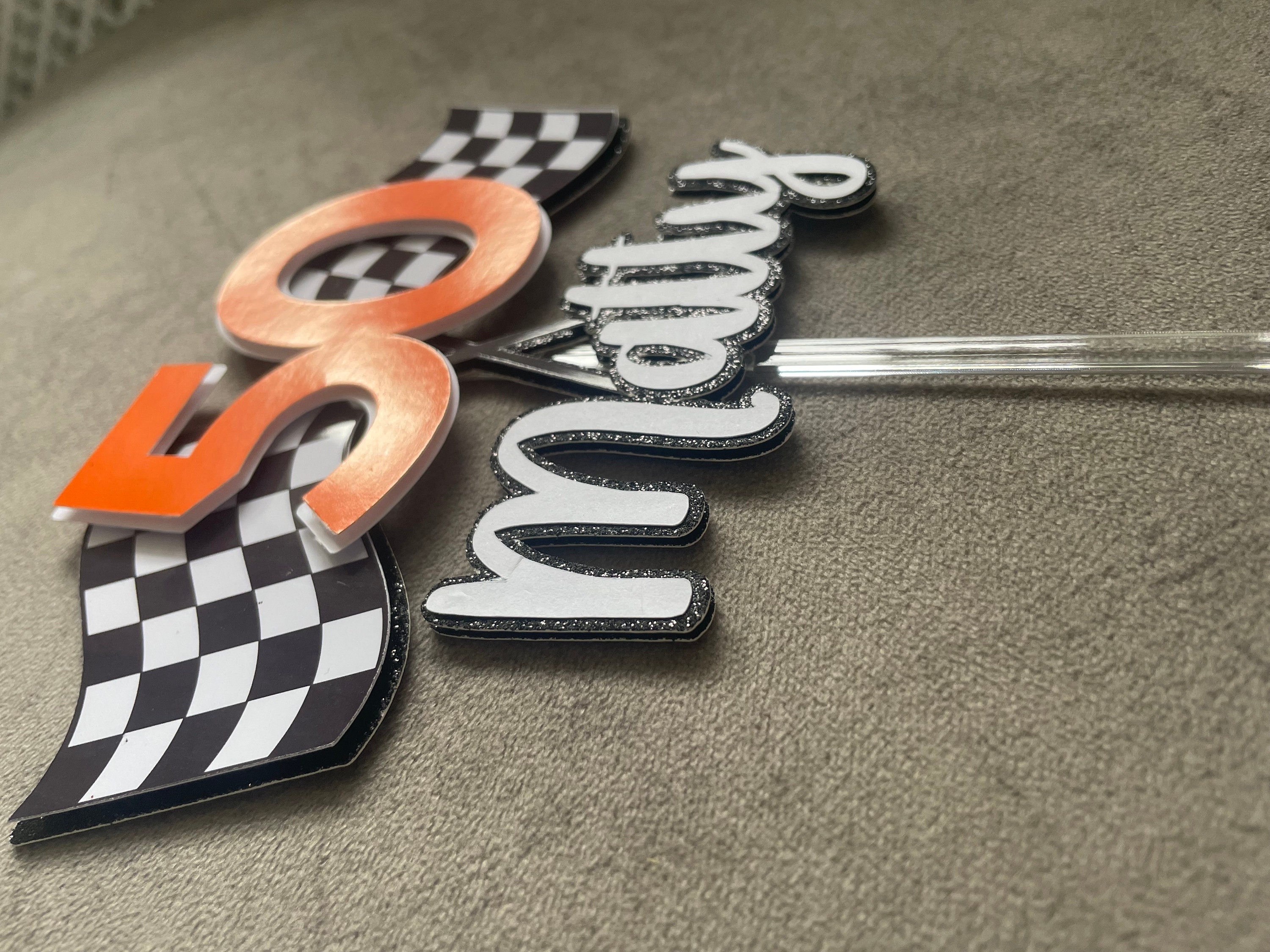 Racing Cake Topper / Racing Flag - Etsy