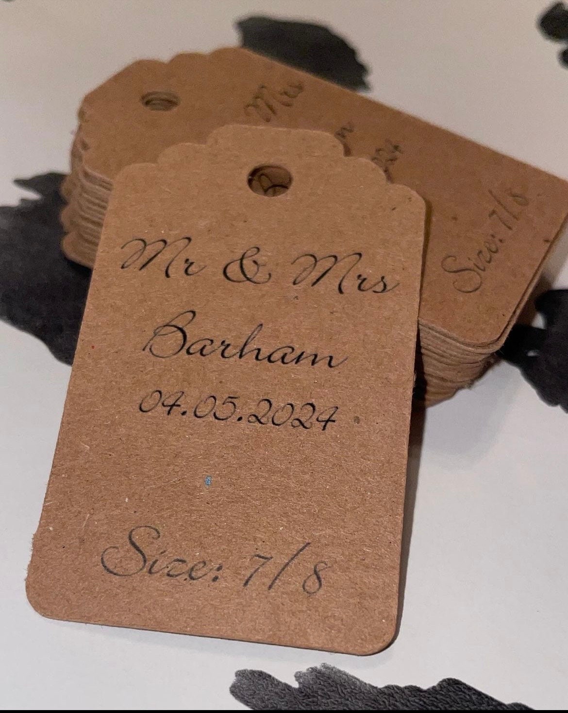 Personalized Wedding Flip Flop Tags: Dancing Feet Favor (TAGS ONLY ...