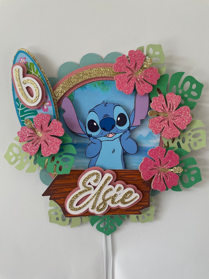 Stitch Cake Topper/ Stitch & Angel - Etsy