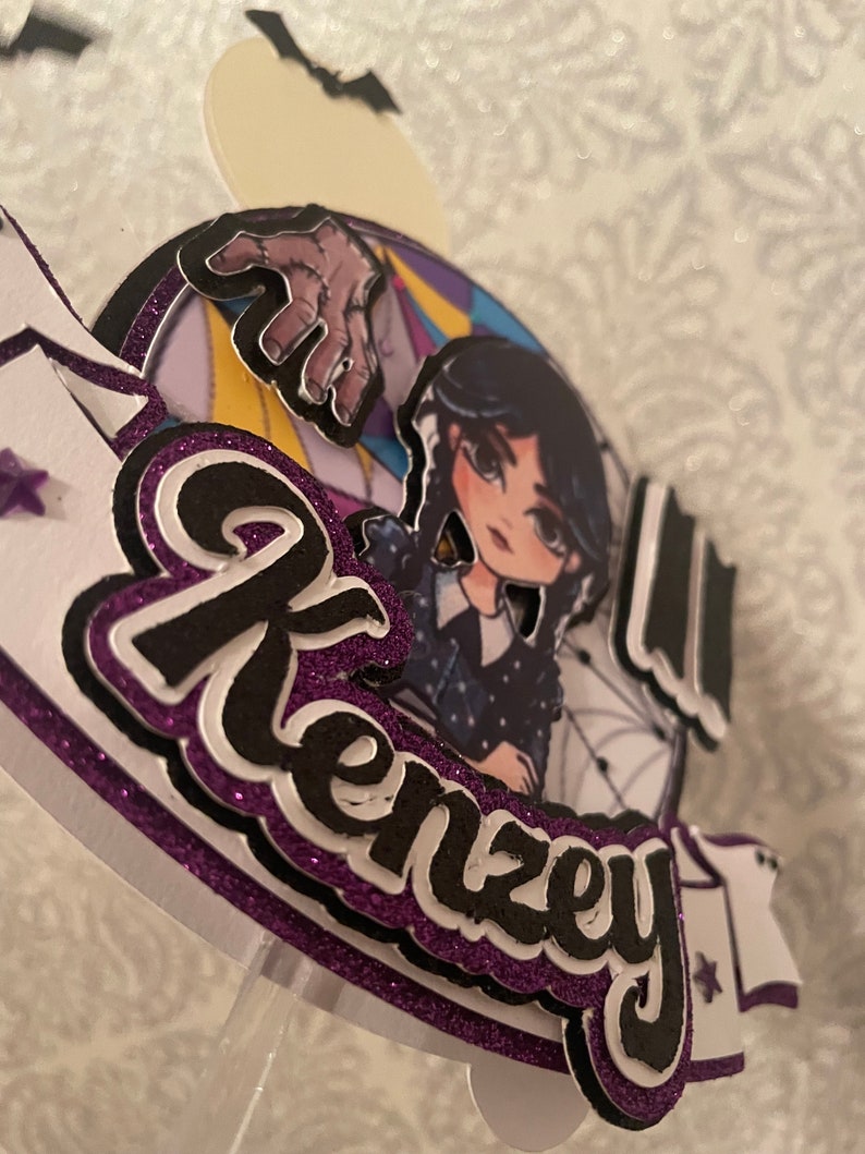 Wednesday Addams Cake Topper - Etsy