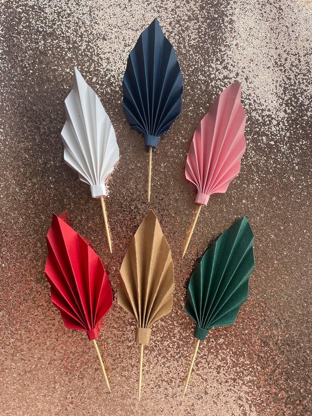 Palm Leaf Cake Topper/paper Palms - Etsy