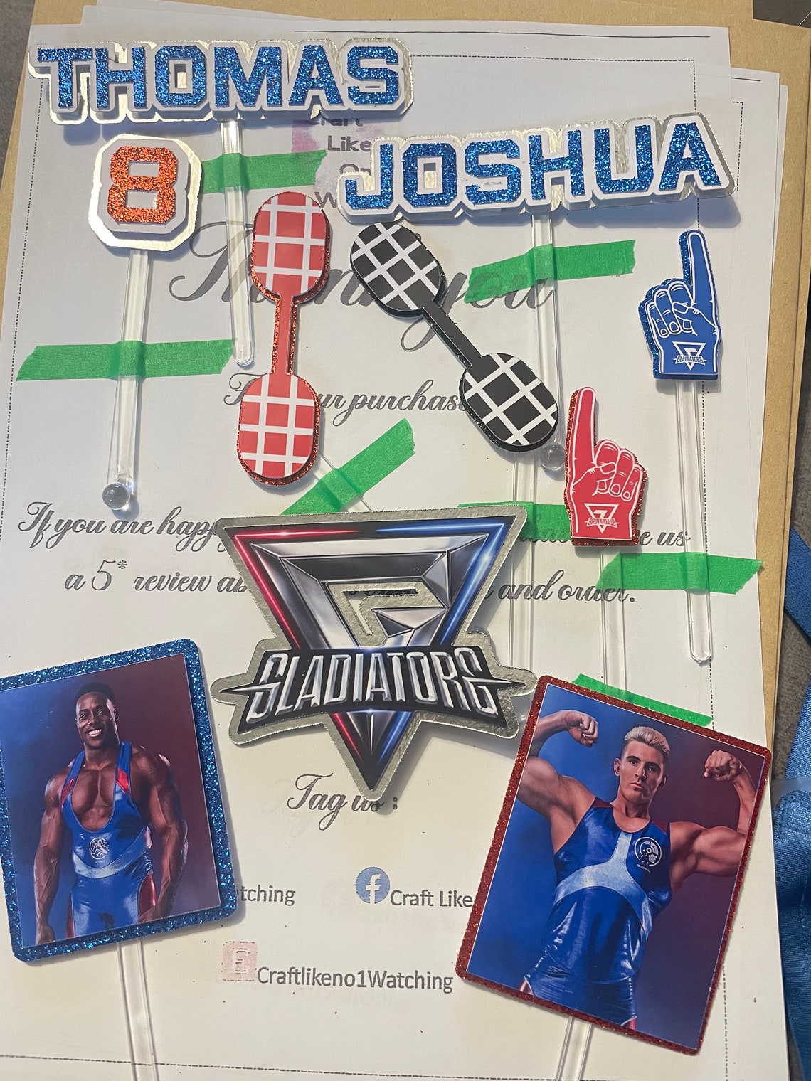 Gladiators Cake Topper Set. - Etsy UK