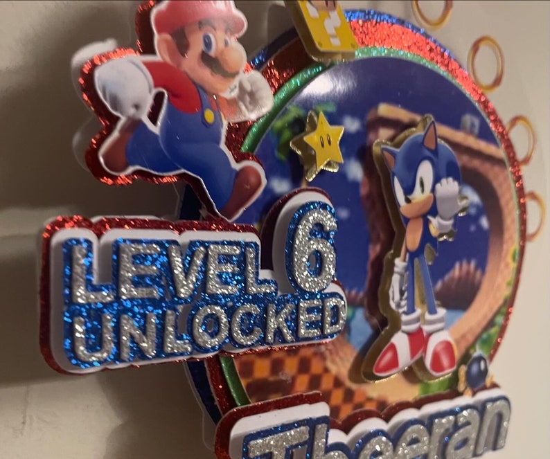 Super Mario/sonic Cake Topper - Etsy