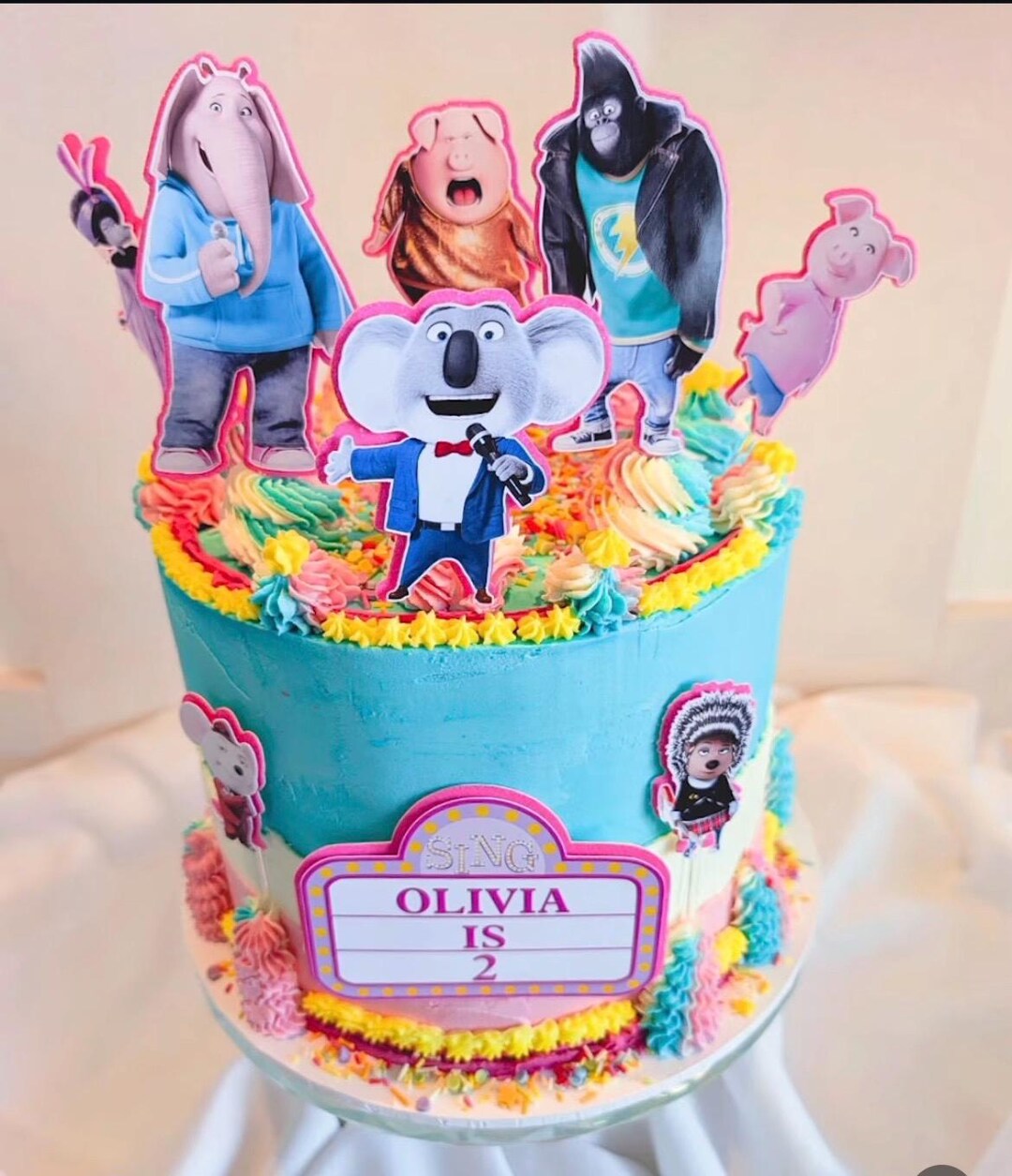 Sing Cake Cake Topper Set. - Etsy
