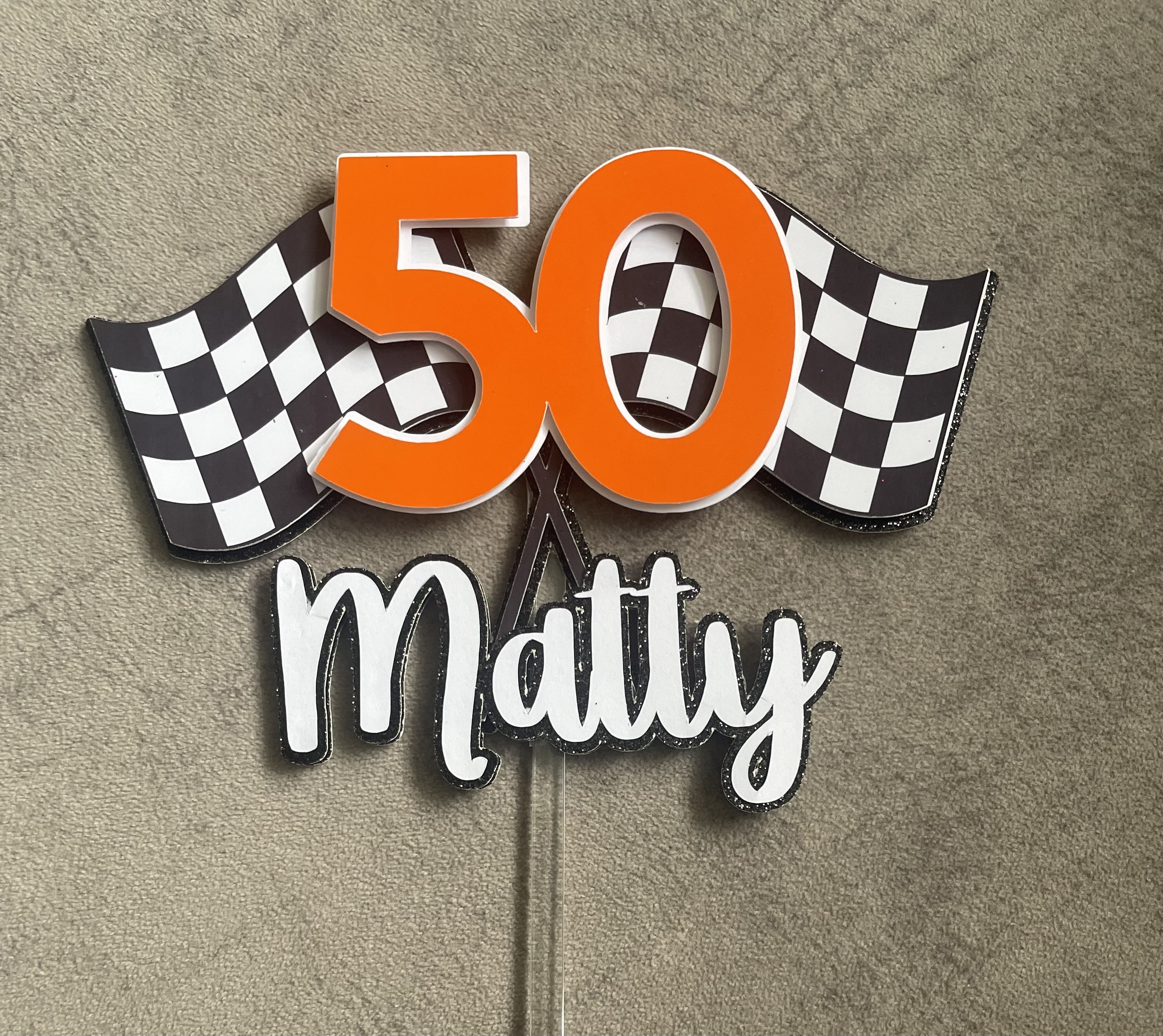 Racing Cake Topper / Racing Flag - Etsy