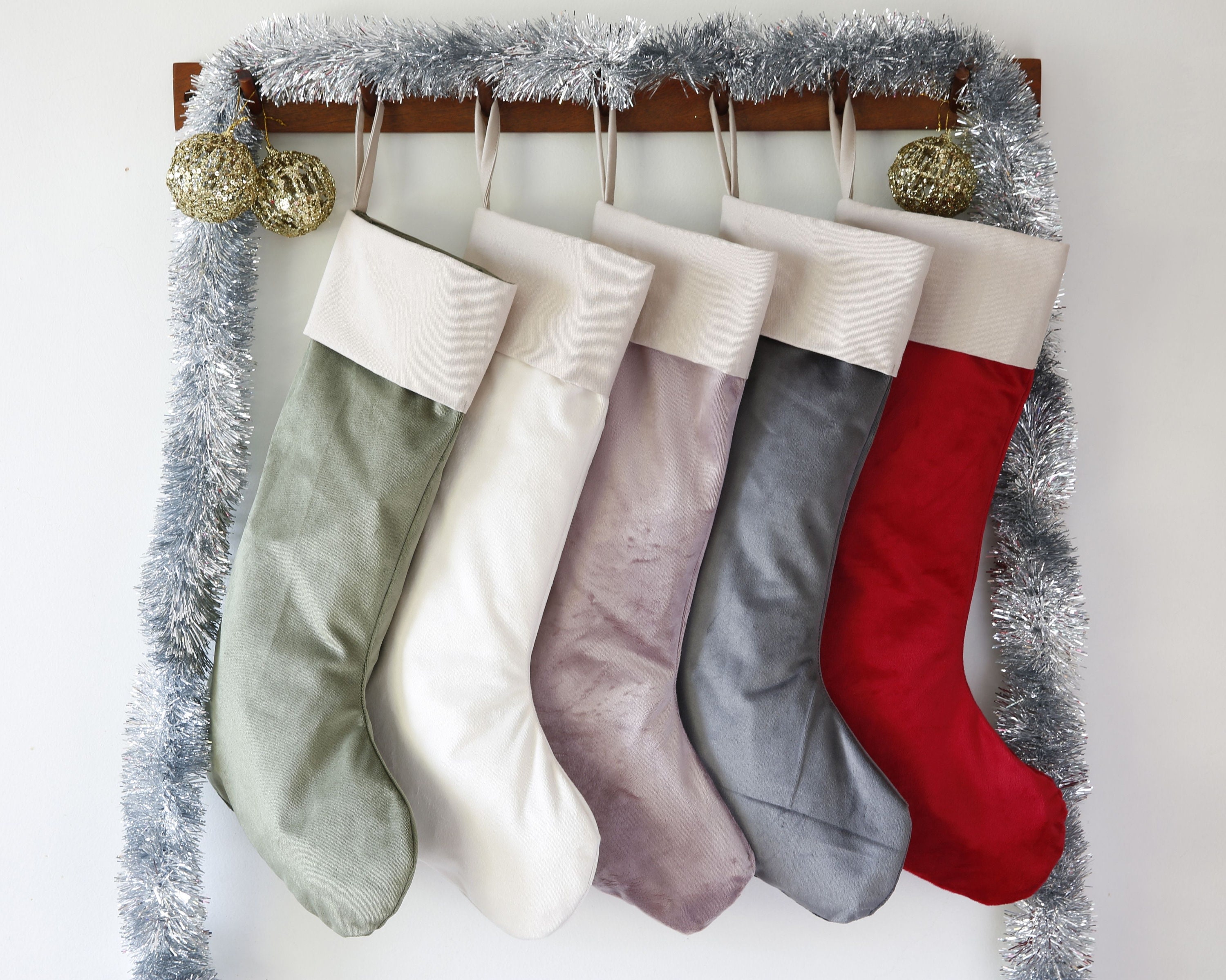 Personalized Velvet Christmas Stocking Custom Name Christmas - Etsy