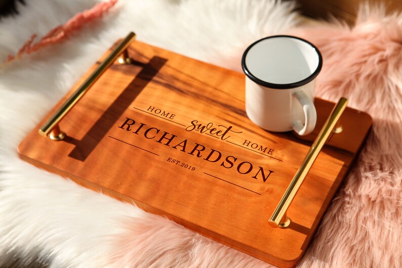 Custom Wooden Tray Kitchen Decor Handmade Wood Tray Gift - Etsy