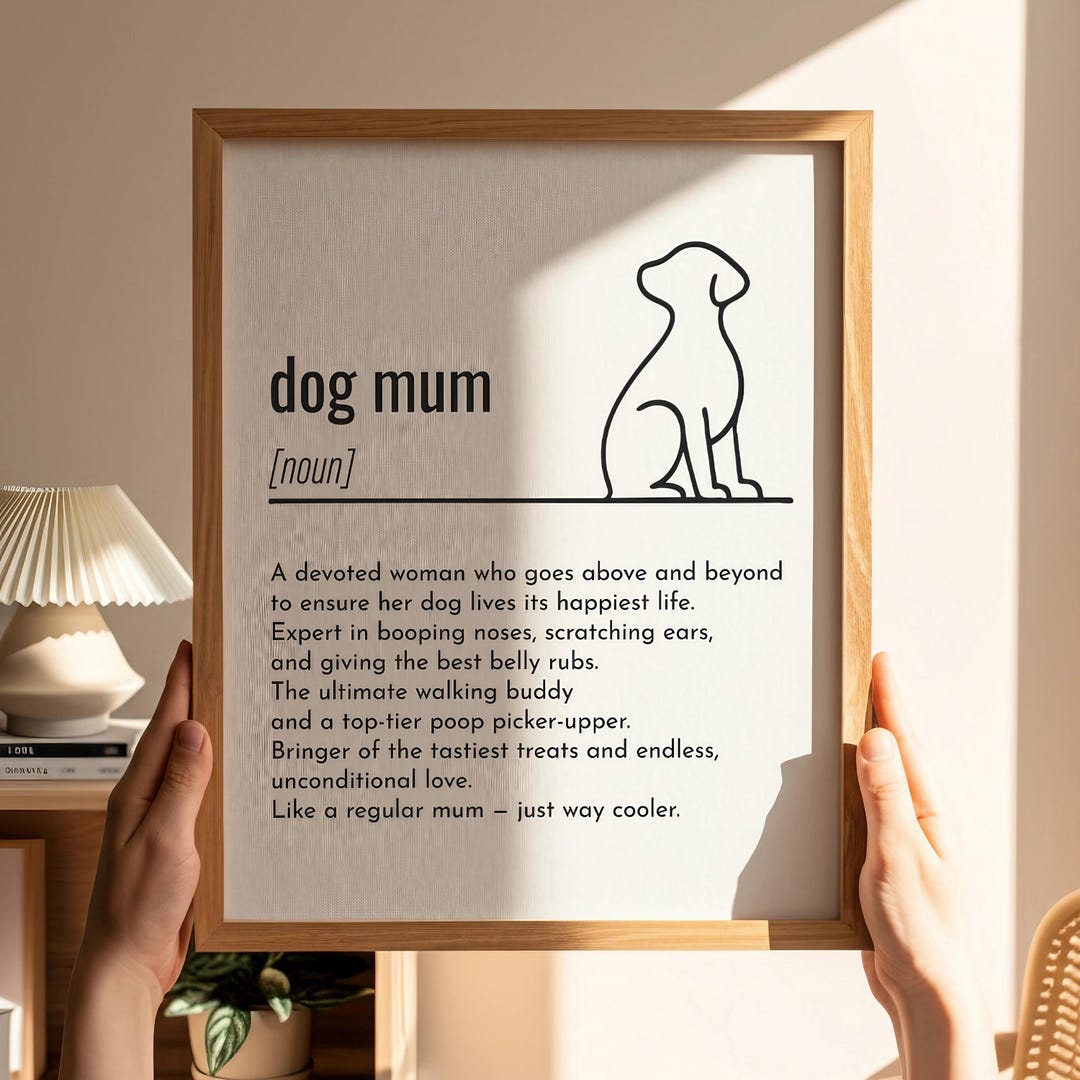 Custom Dog Mom Printable Wall Art - Gift for Dog Lover - Funny Pet ...