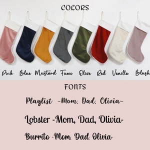 Personalized Velvet Christmas Stocking - Name Christmas Stocking - Name ...