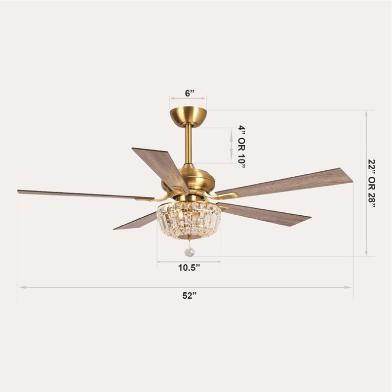 Modern Ceiling Fan Chandelier Ceiling Fans With Lights and - Etsy Modern Ceiling Fan Chandelier Ceiling Fans With Lights and - Etsy