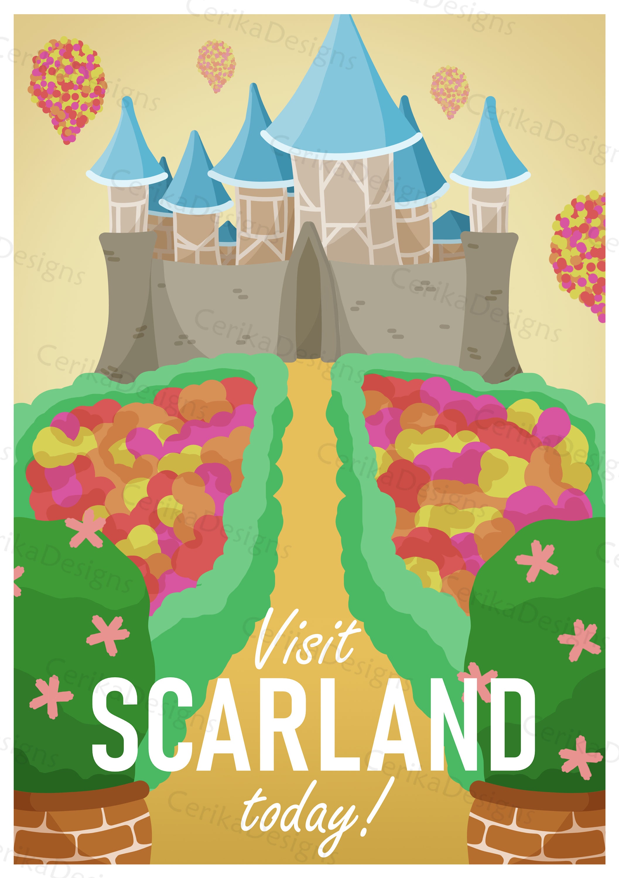 Scarland Hermitcraft Art Print - Etsy