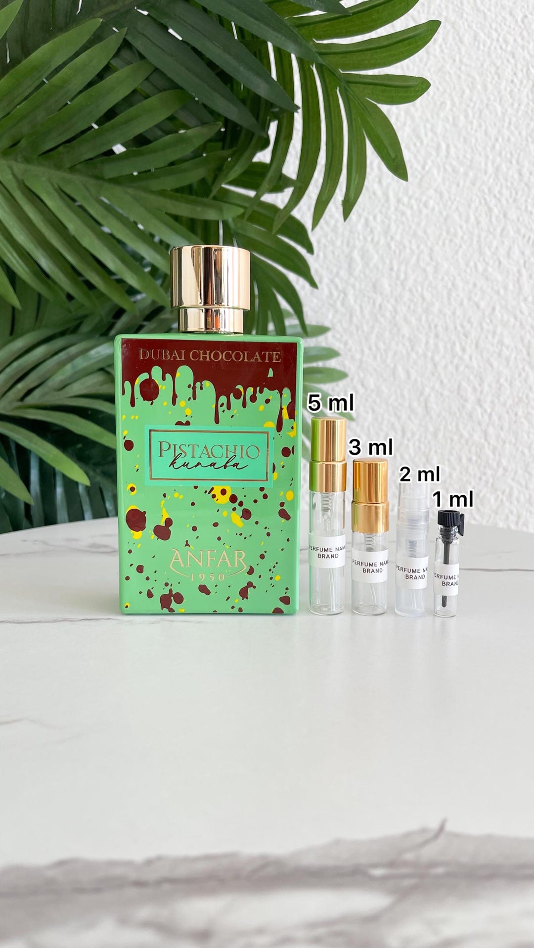 Dubai Chocolate Pistachio Kunafa Oud Al Anfar Spray Sample Atomizer ...