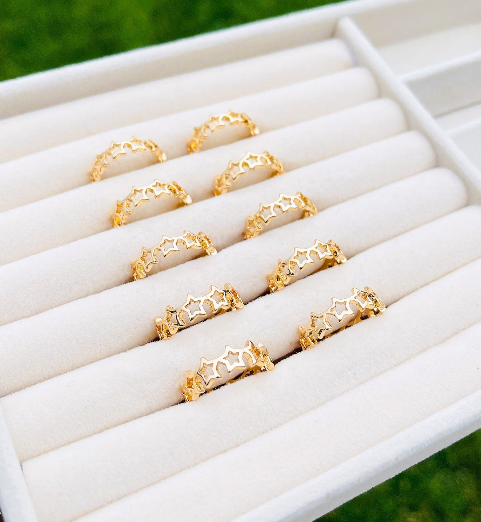 Star Ring Gold Stars Rings Fashion Jewelry Gift for Her Trendy Ring ...