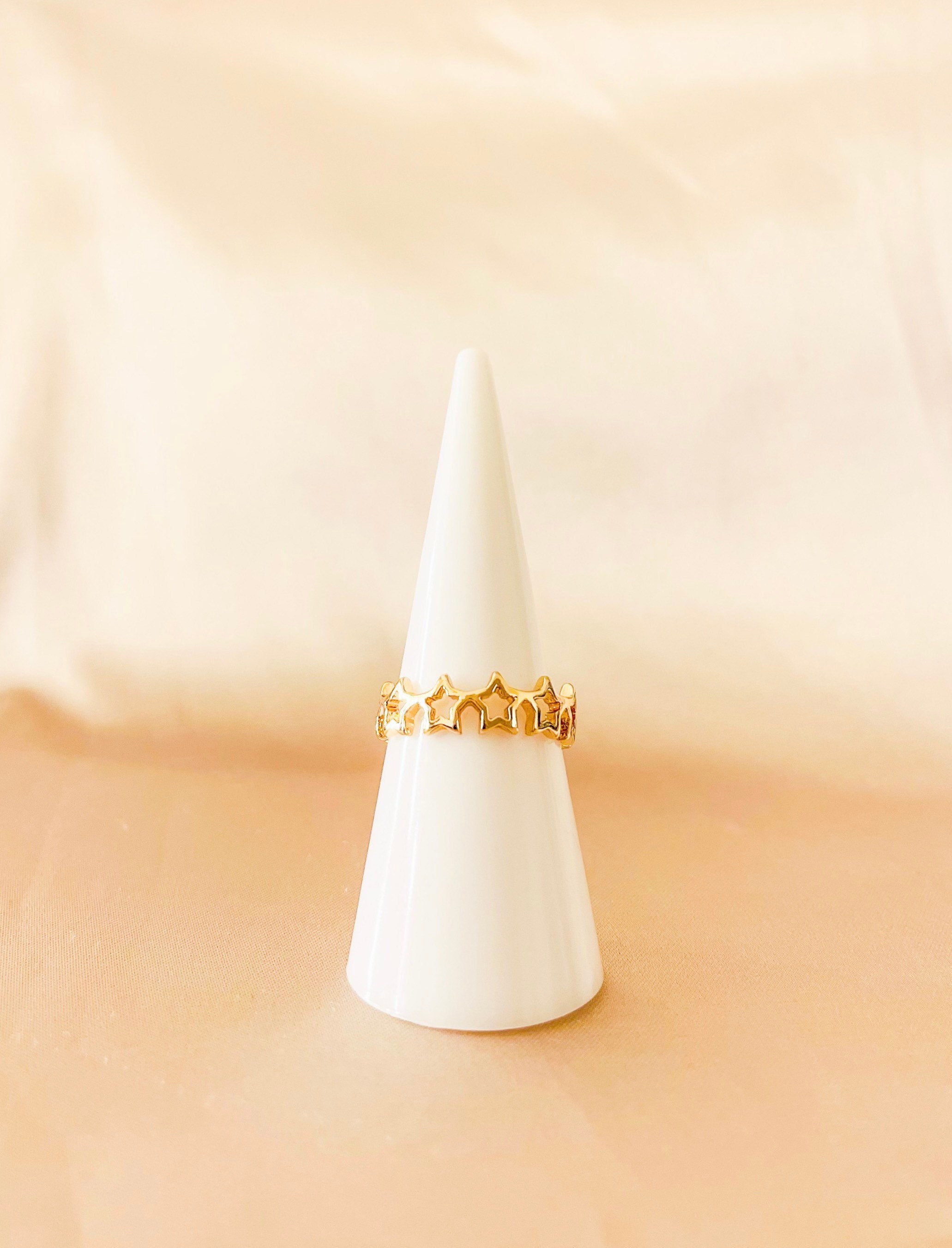 Star Ring Gold Stars Rings Fashion Jewelry Gift for Her Trendy Ring ...
