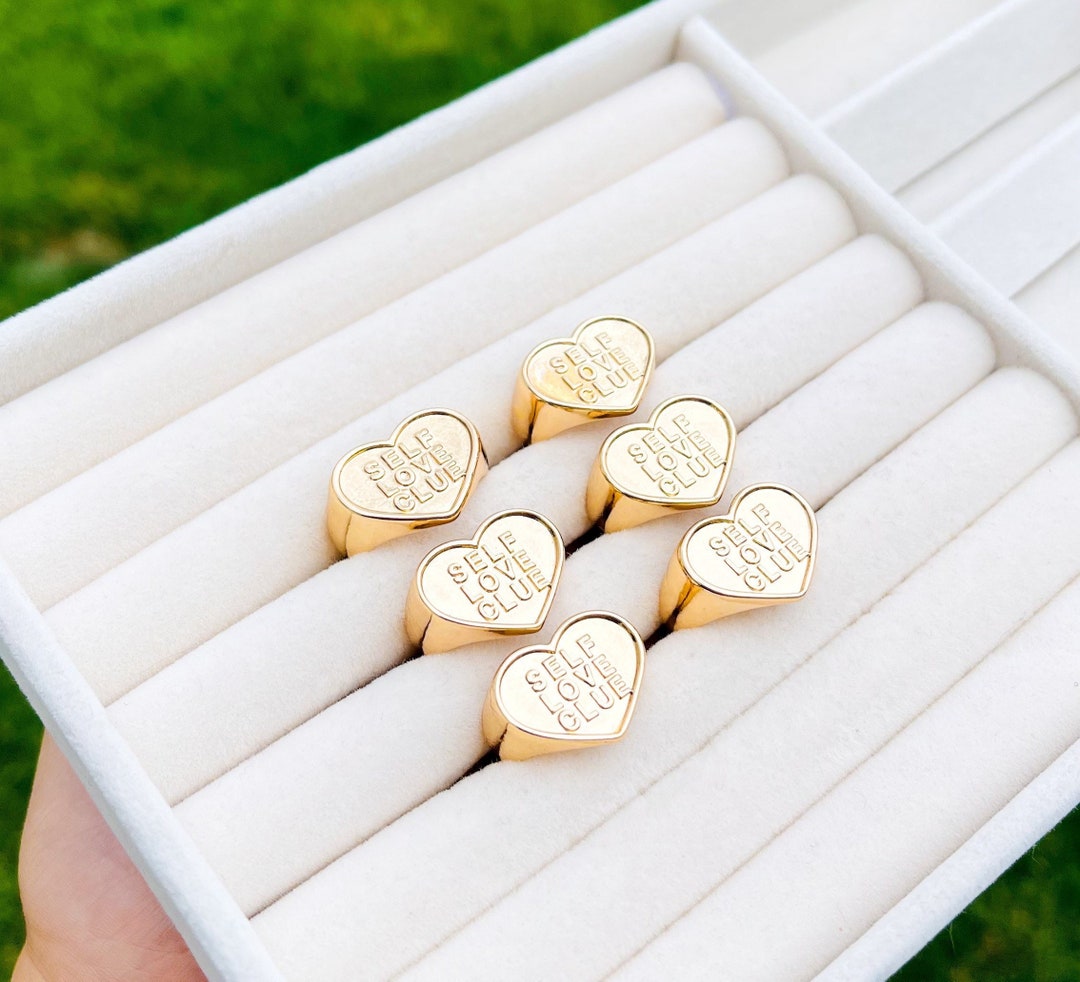 Self Love Clue Ring Signet Gold Ring Fashion Jewelry Gift for Her ...