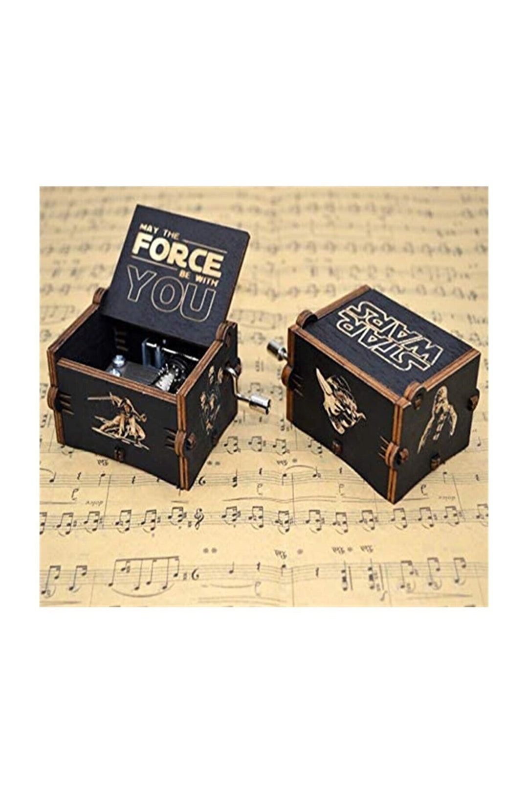 Music Box/ Star Wars Theme Music/hand Crank Music Box/ Yoda - Etsy